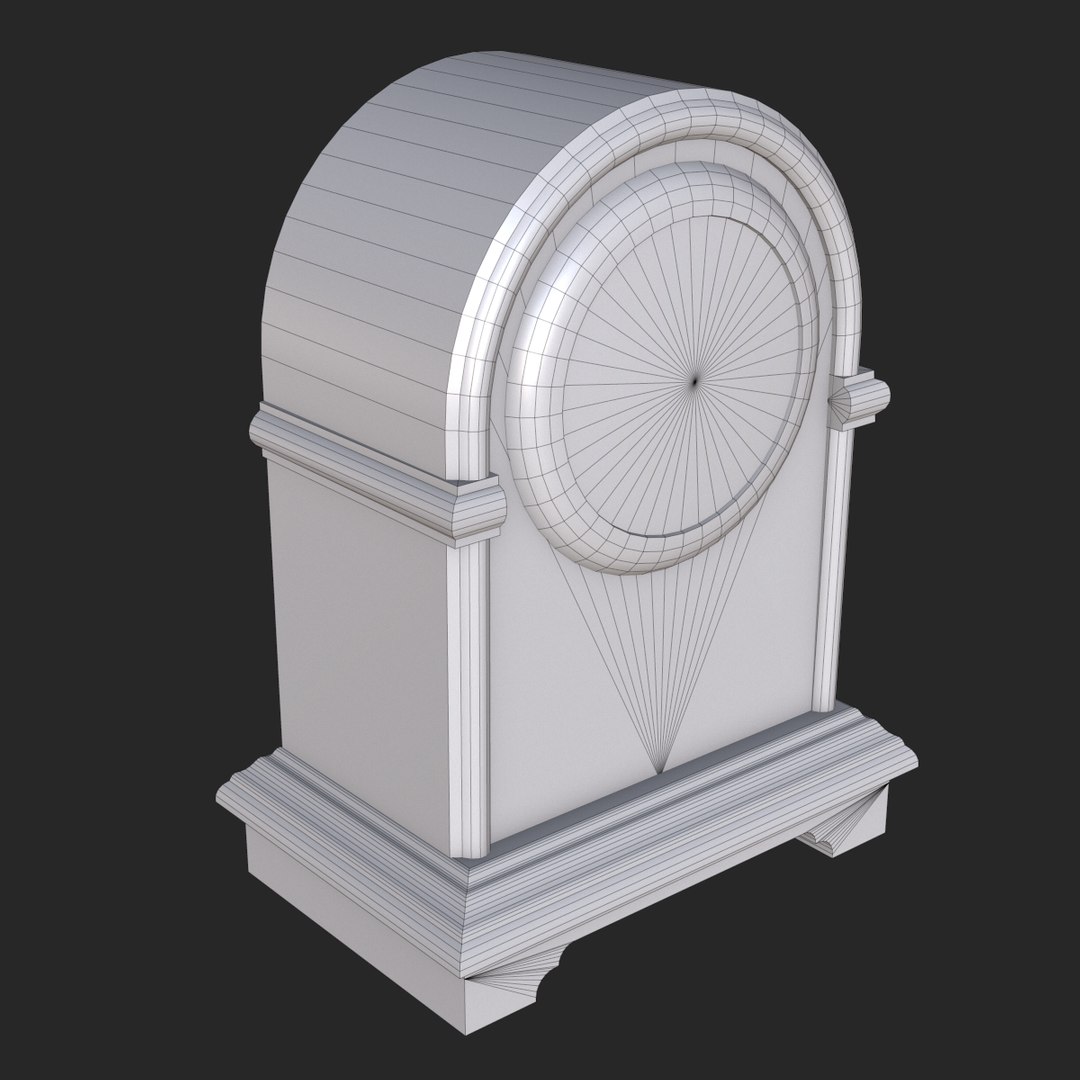 Retro Vintage Table Clock Model - TurboSquid 1423059