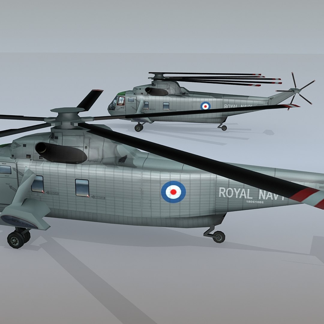Royal Navy Westland Sea King 3d Model