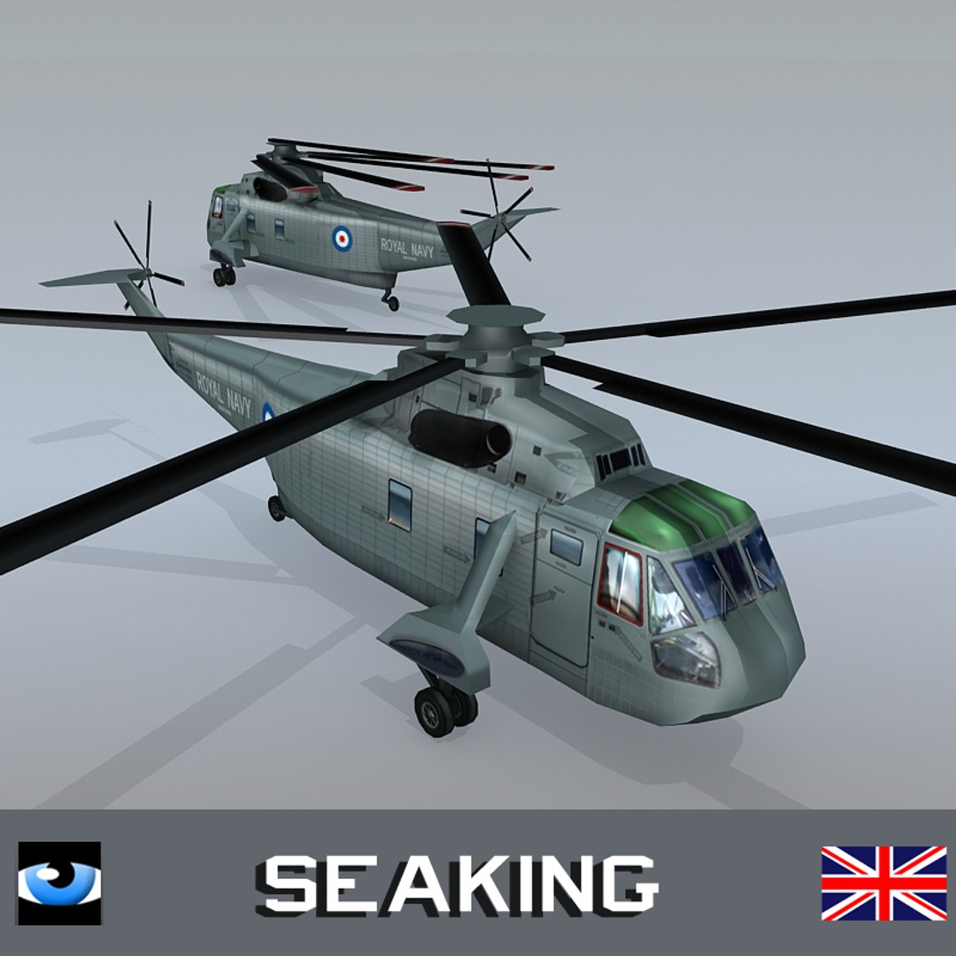 Royal Navy Westland Sea King 3d Model
