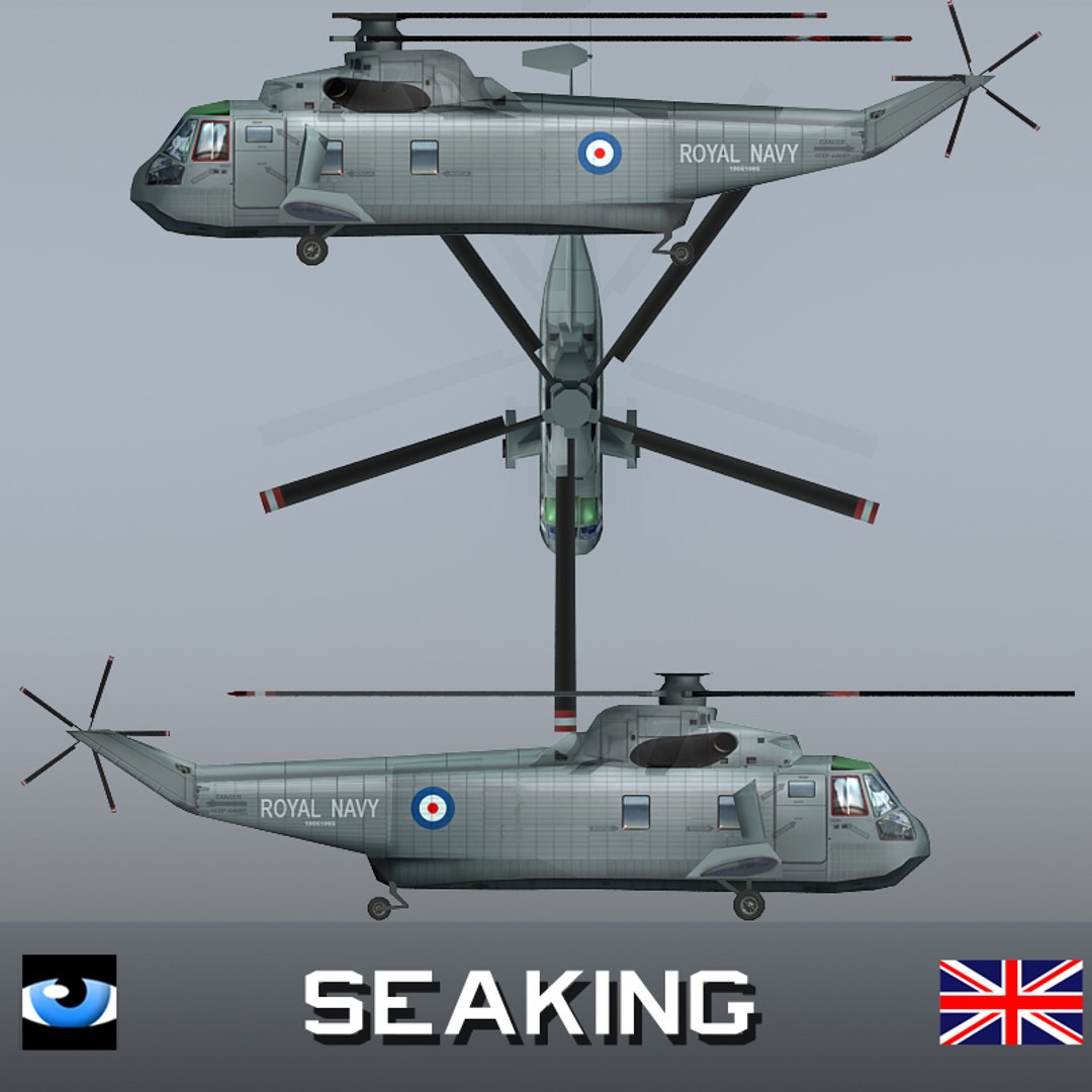 Royal Navy Westland Sea King 3d Model