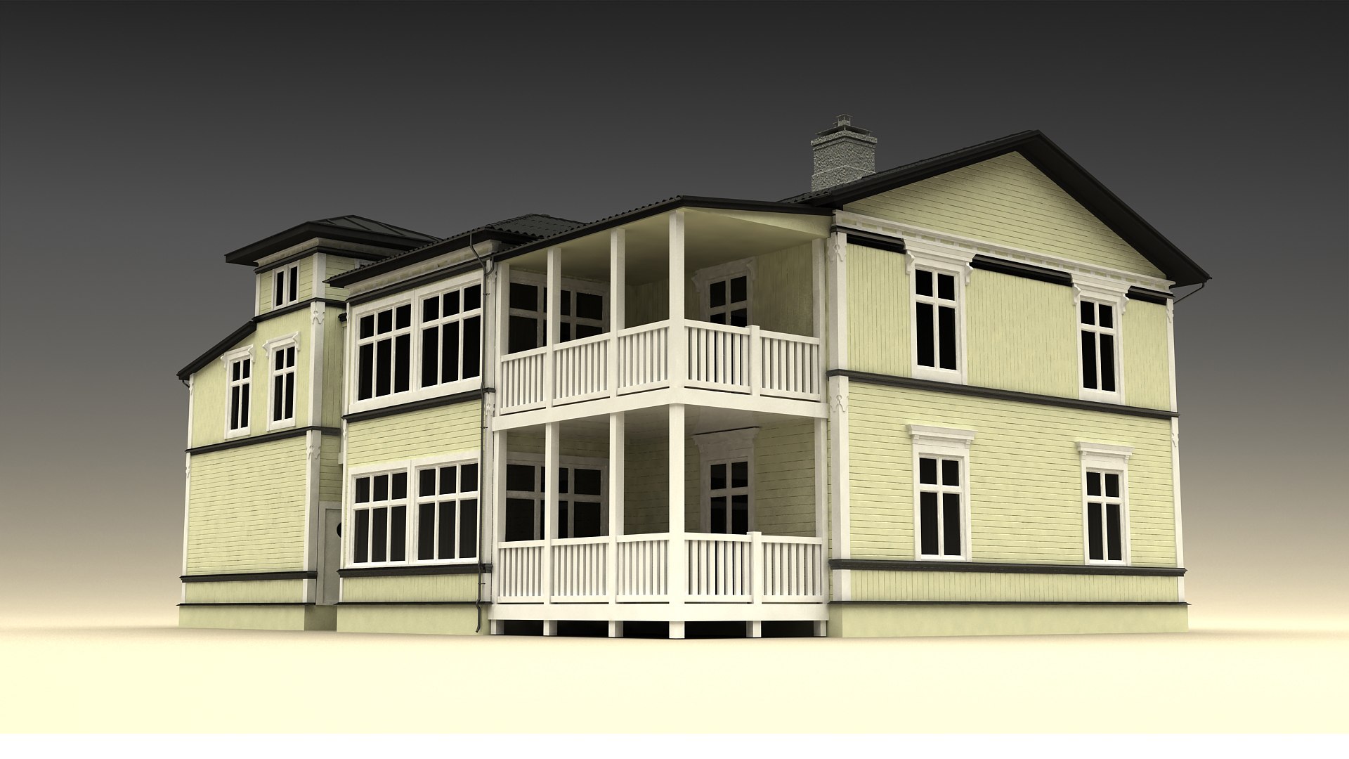 3D house manison 1920 - TurboSquid 1662960