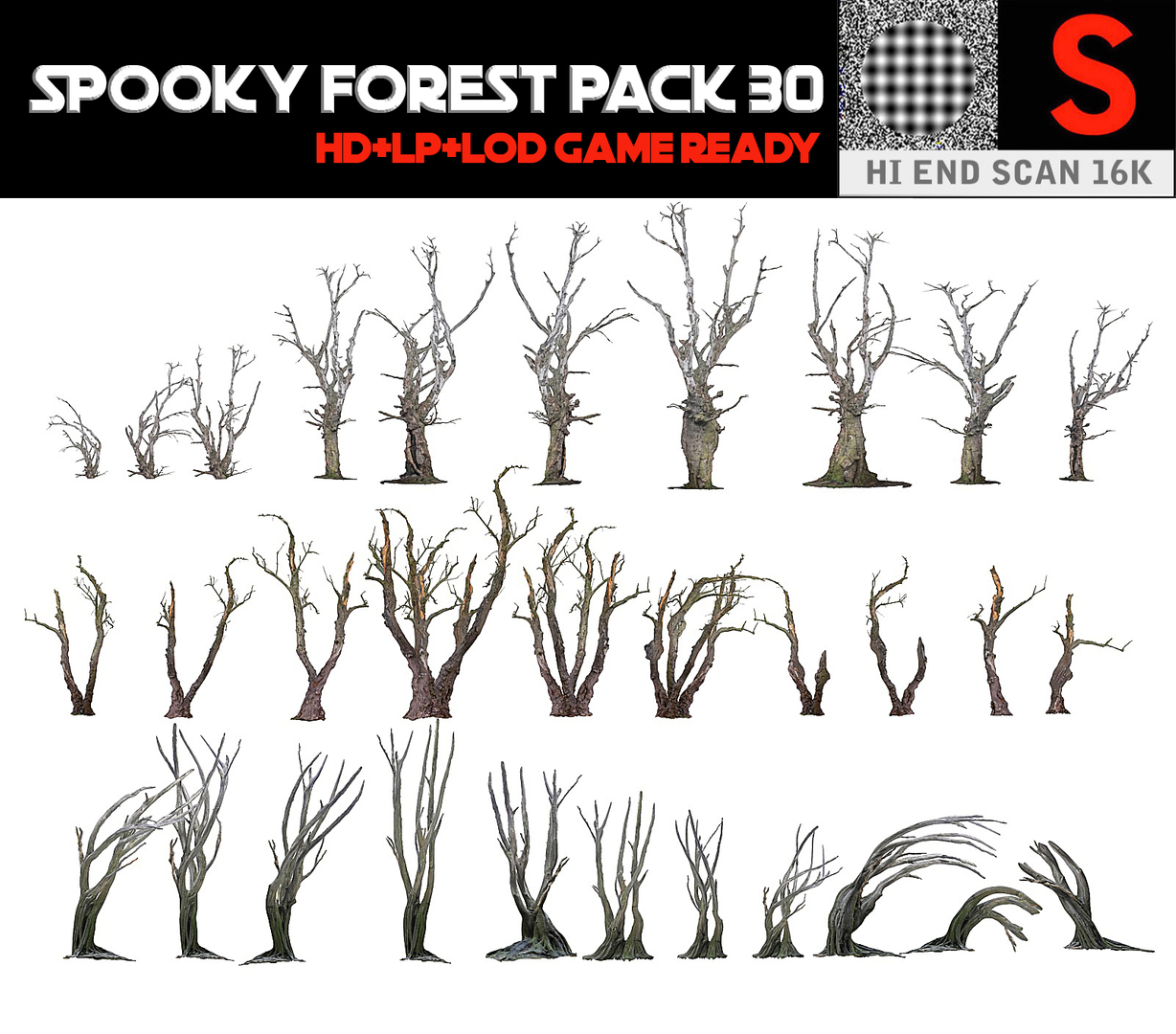 Spooky forest pack 30 3D model - TurboSquid 1209186