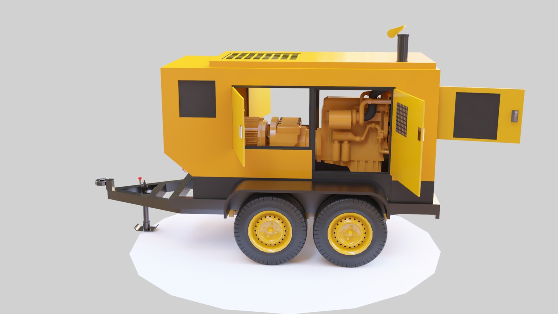 Low Poly Diesel Electric Generator 3D - TurboSquid 1960276