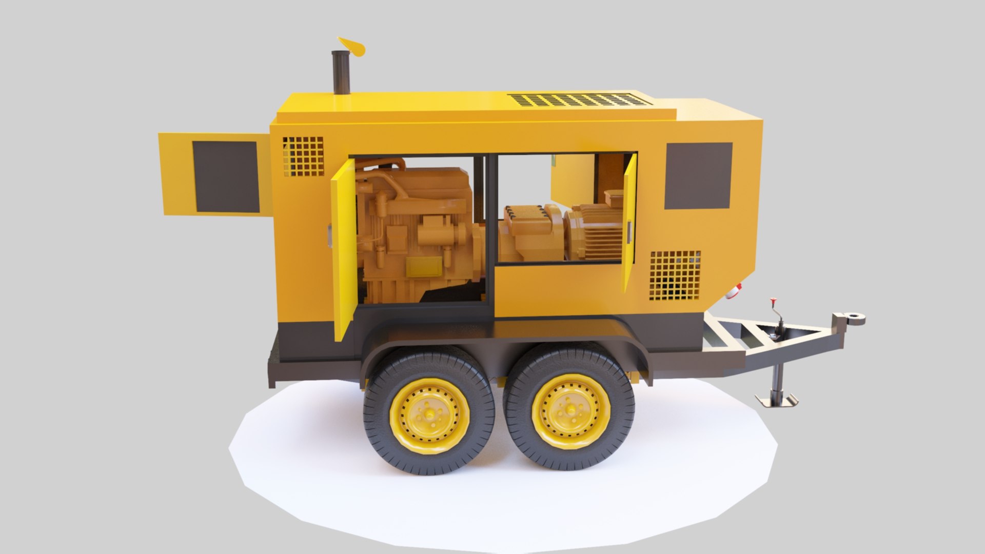 Low Poly Diesel Electric Generator 3D - TurboSquid 1960276