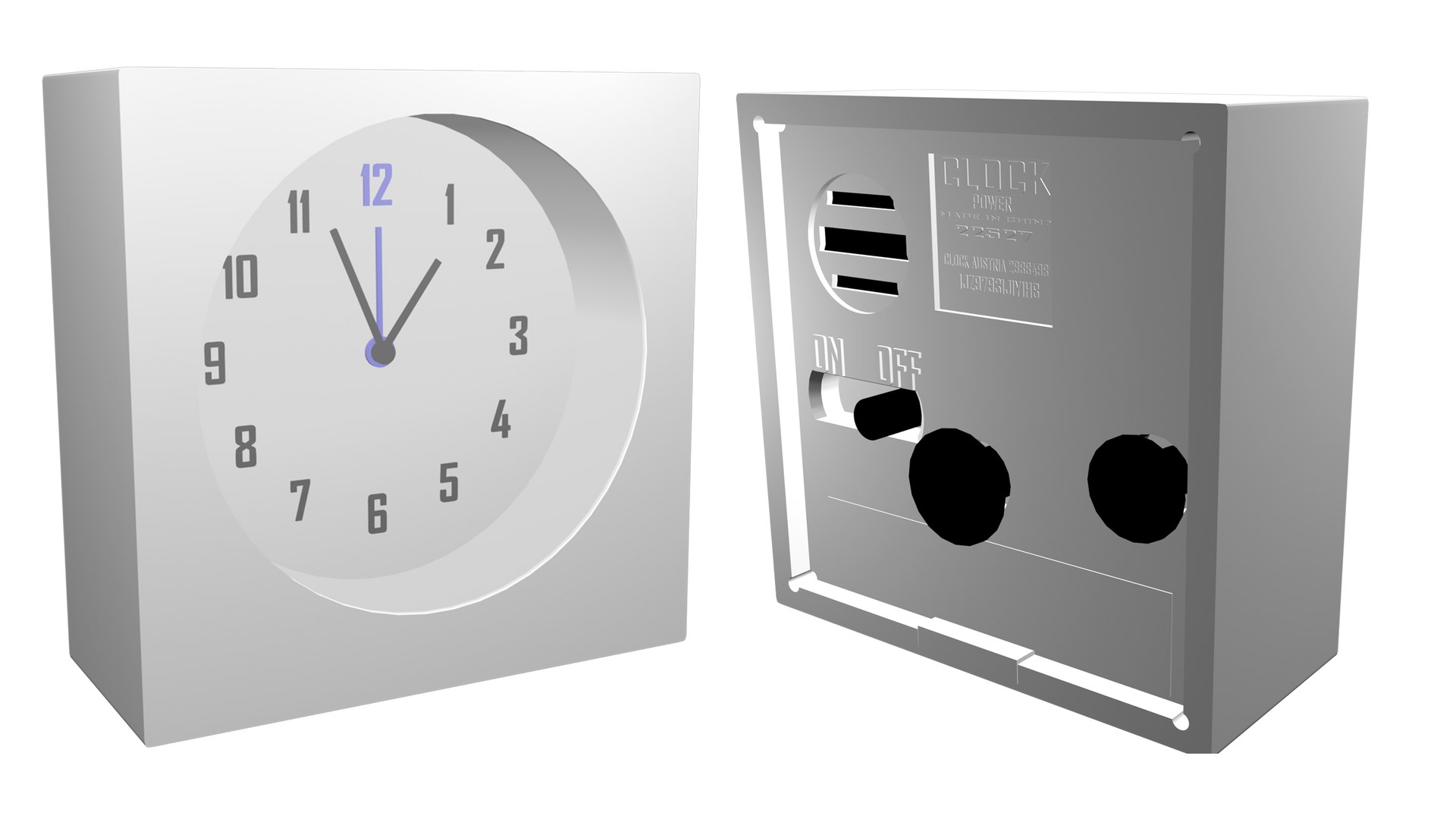 Simple Modern Clock Obj