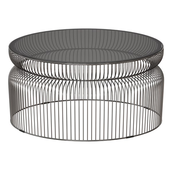 Coffee table graphite glass 3D model - TurboSquid 1646366