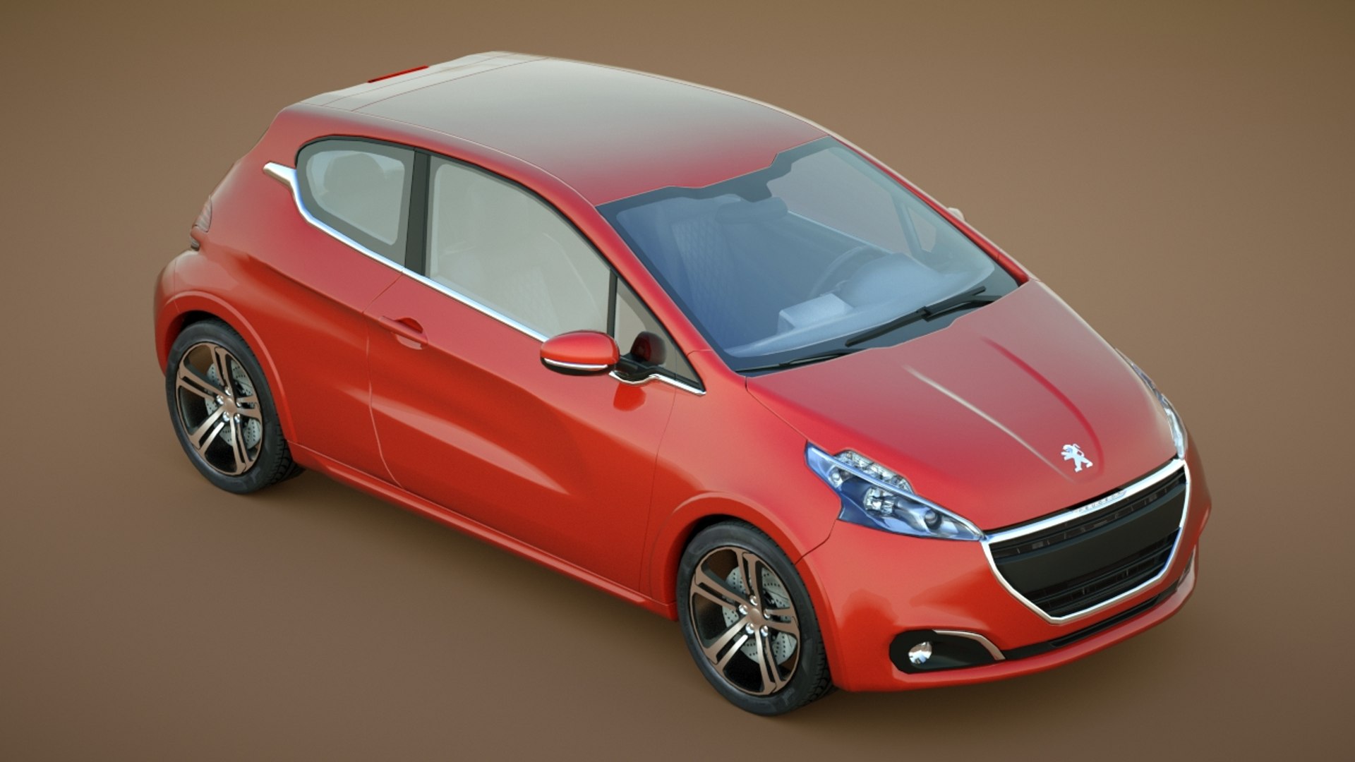3D 2017 Peugeot 208 - TurboSquid 1219114
