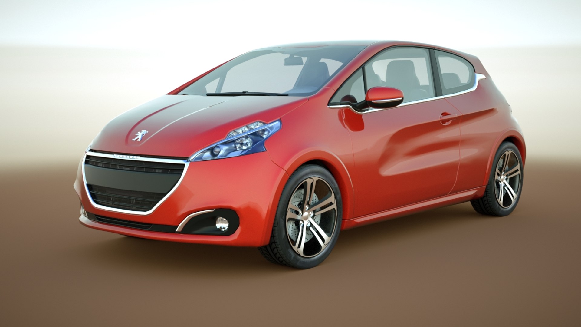 3D 2017 Peugeot 208 - TurboSquid 1219114