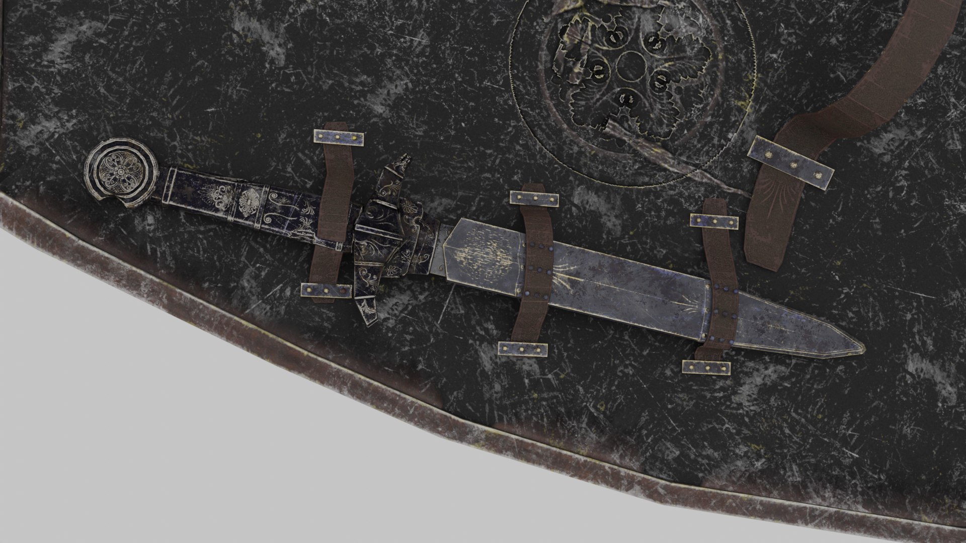 GameReady Shield And Dagger 3D Model - TurboSquid 1959815