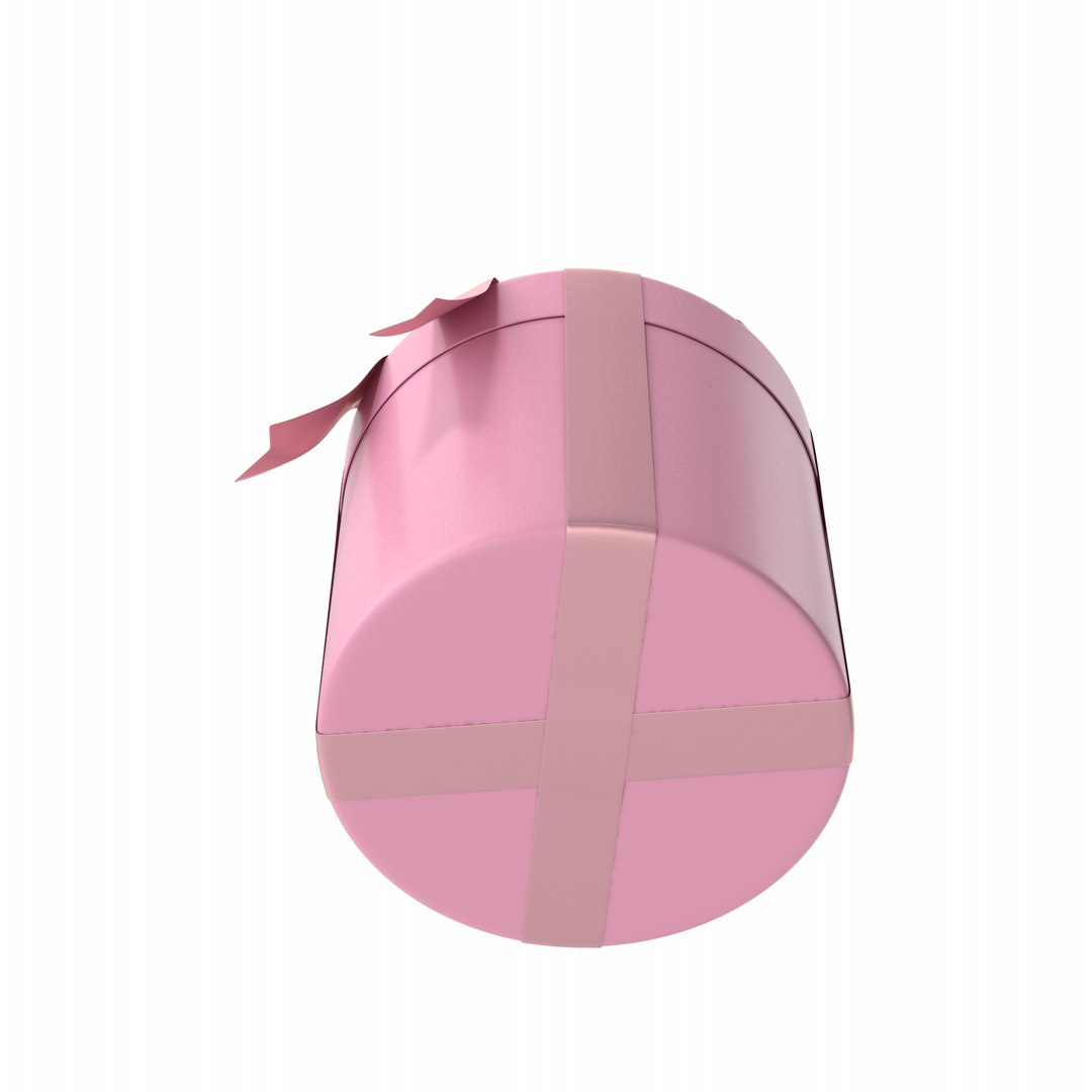 Round Gift Box 3D - TurboSquid 2153401