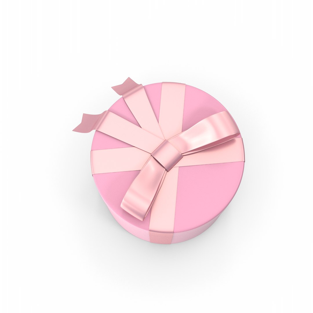 Round Gift Box 3D - TurboSquid 2153401