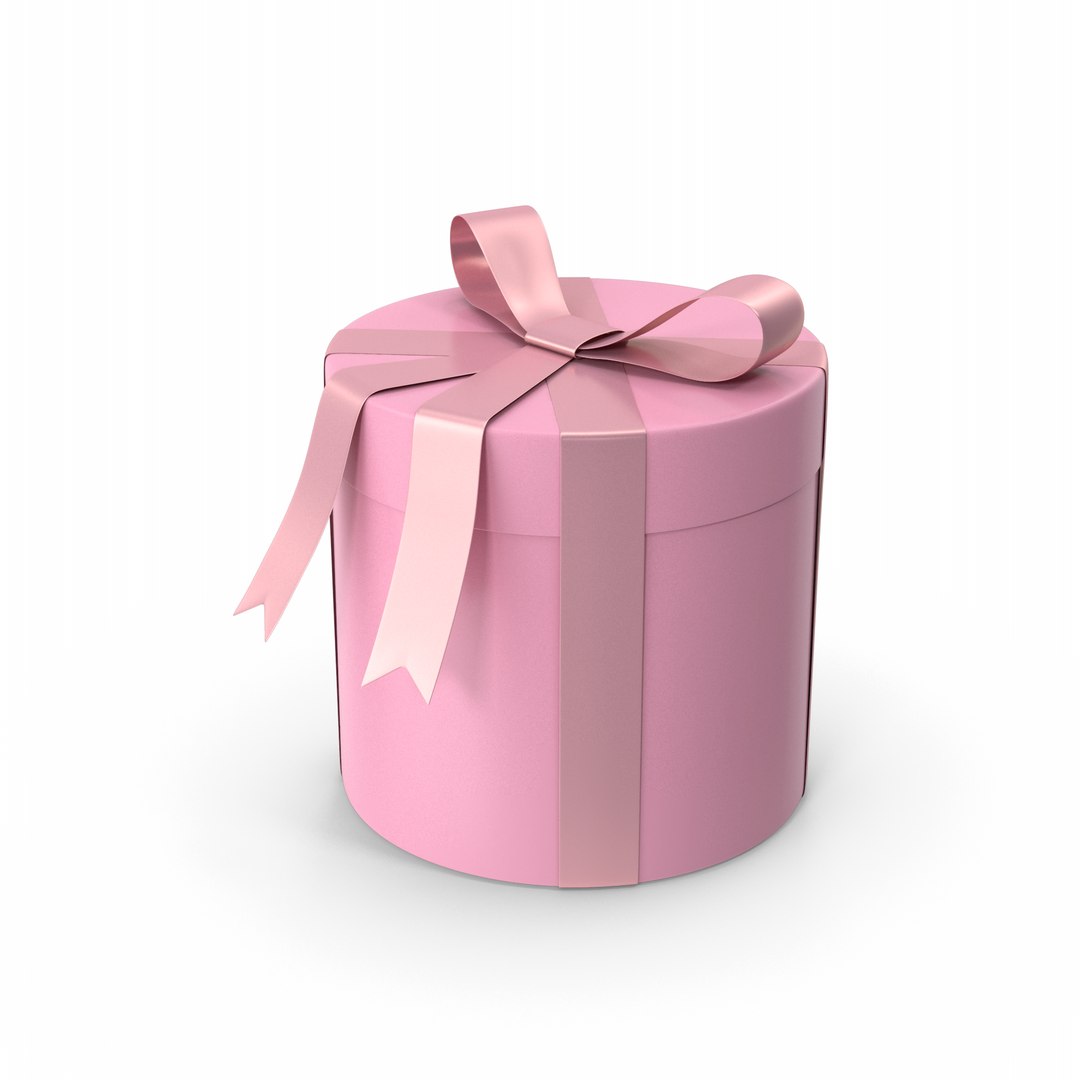 Round Gift Box 3D - TurboSquid 2153401