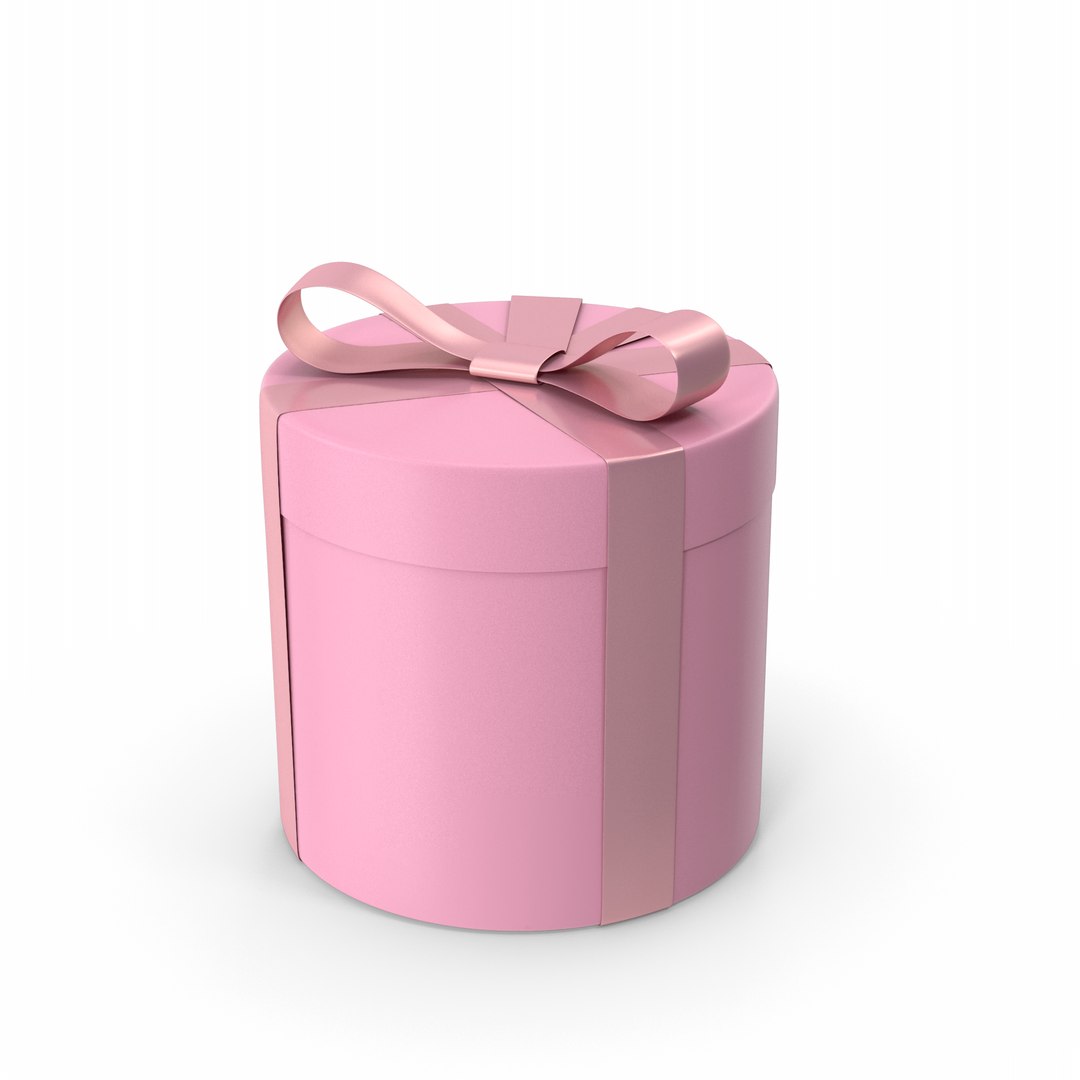 Round Gift Box 3D - TurboSquid 2153401