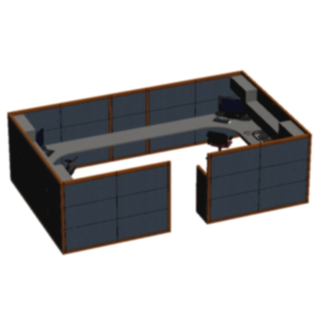 bullpen cubicle 3d model