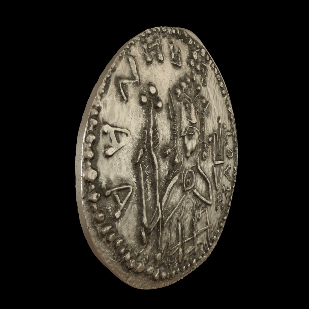 Photorealistic Old Coin 3d Model