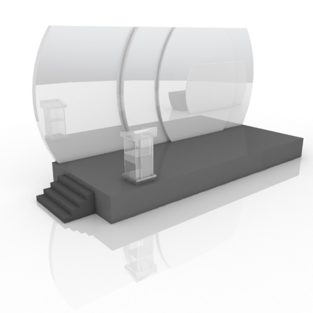 Rostrum stage backdrop 4 3D model - TurboSquid 1321861