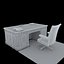 Oval Office President Table Chair 3d Max