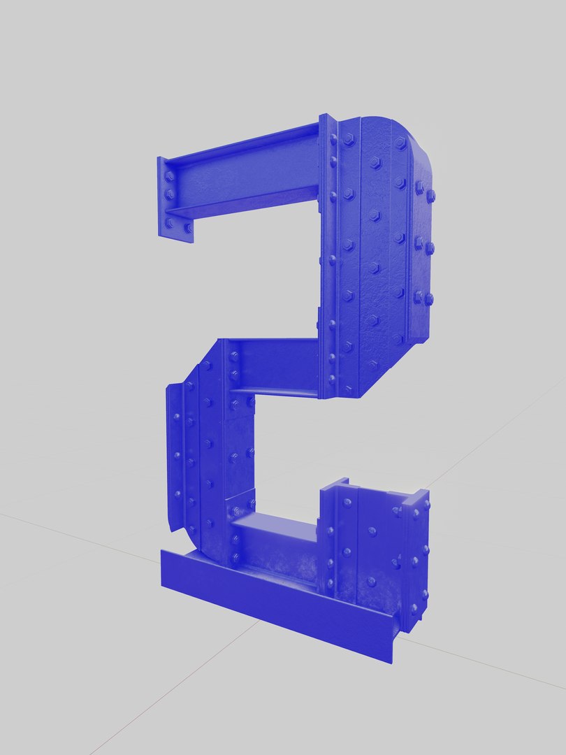 Steel Construction Font - Number 5 3D Model - TurboSquid 1894759
