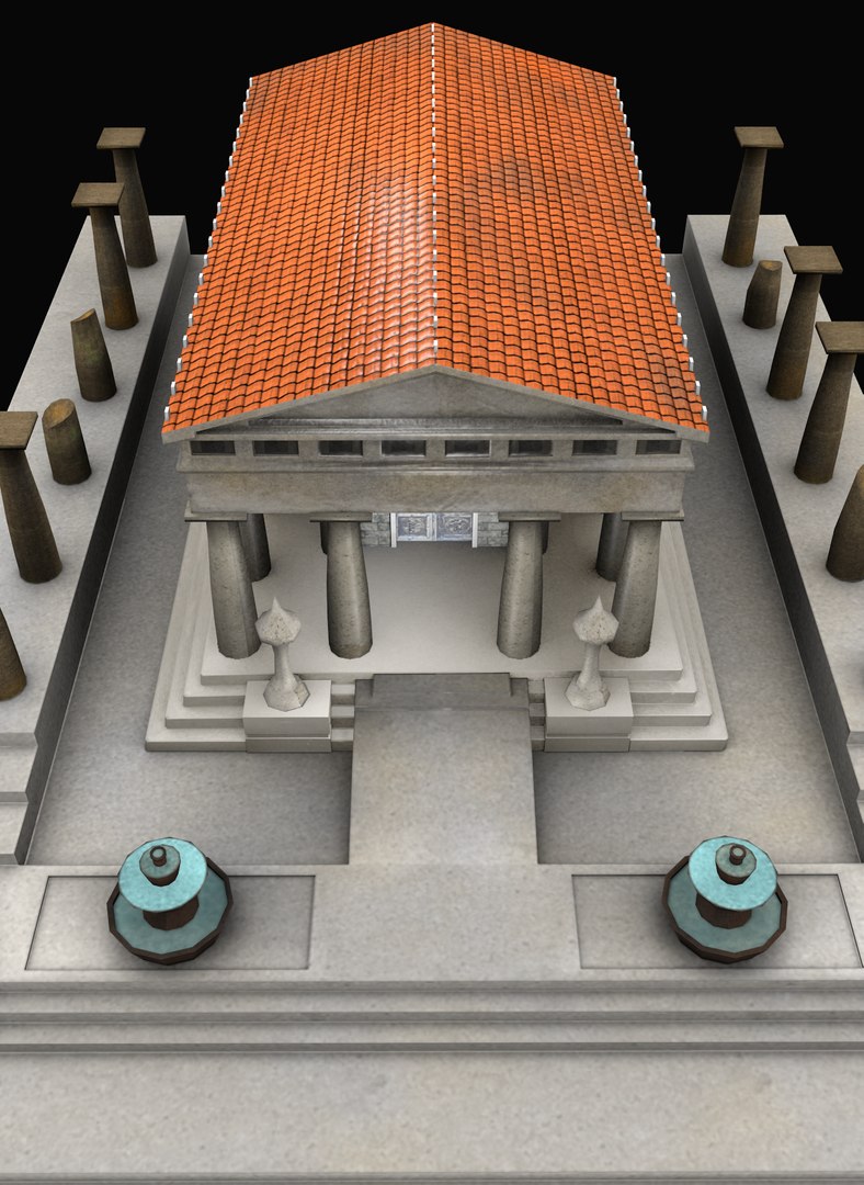 Ancient Roman Temple 3d 3ds