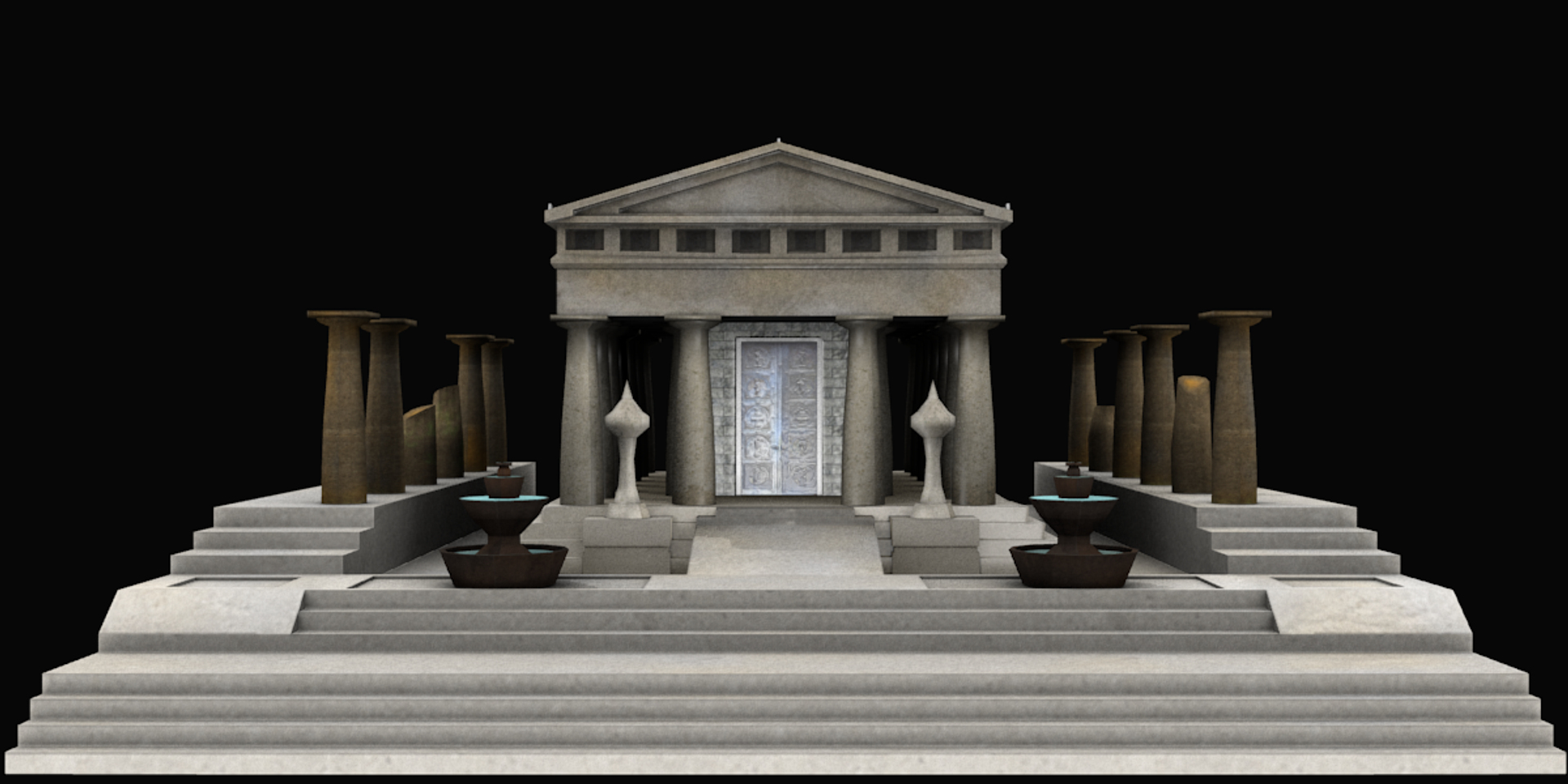 Ancient Roman Temple 3d 3ds