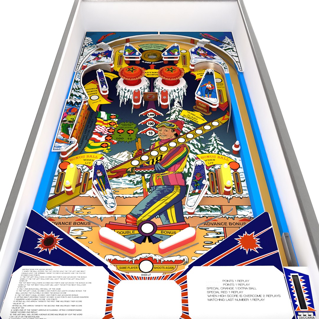 Winter Sports Pinball 3D - TurboSquid 1411364