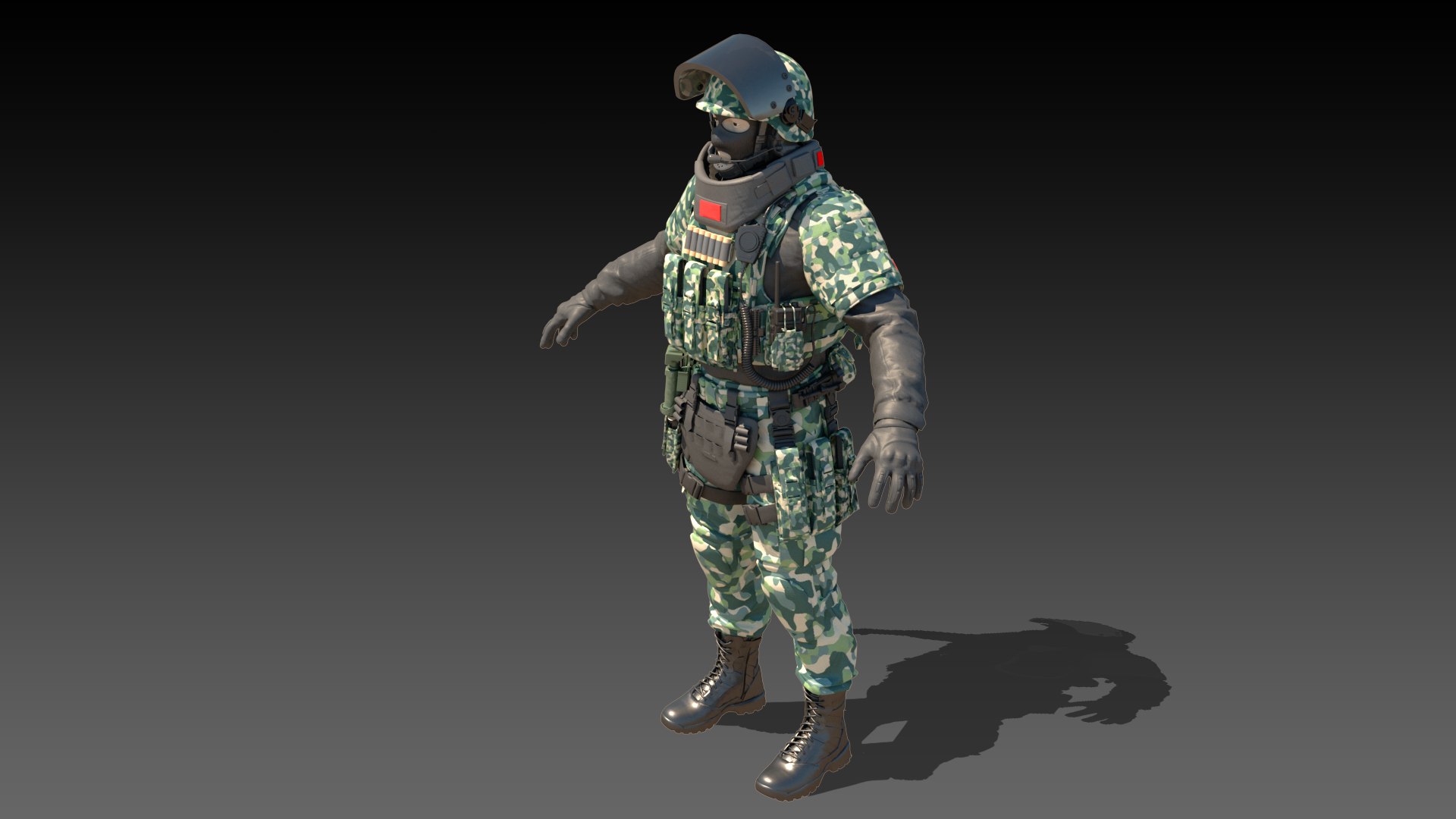3D Next Generation Soldier Soldier Soldier Character Band Binding Model ...