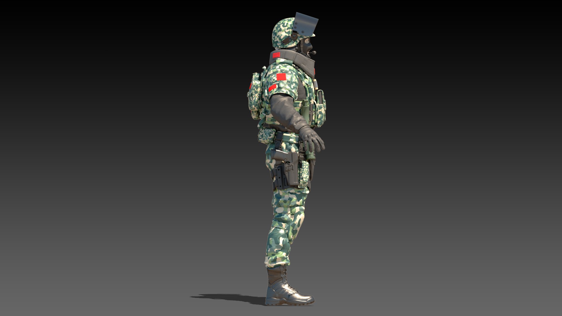 3D Next Generation Soldier Soldier Soldier Character Band Binding Model ...