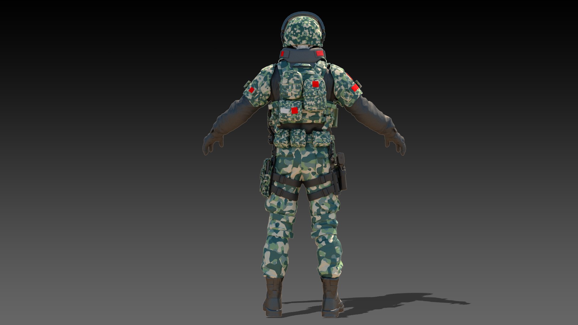 3D Next Generation Soldier Soldier Soldier Character Band Binding Model ...