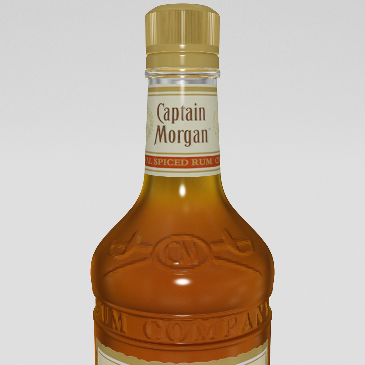 captain morgan bottle rum 3d model