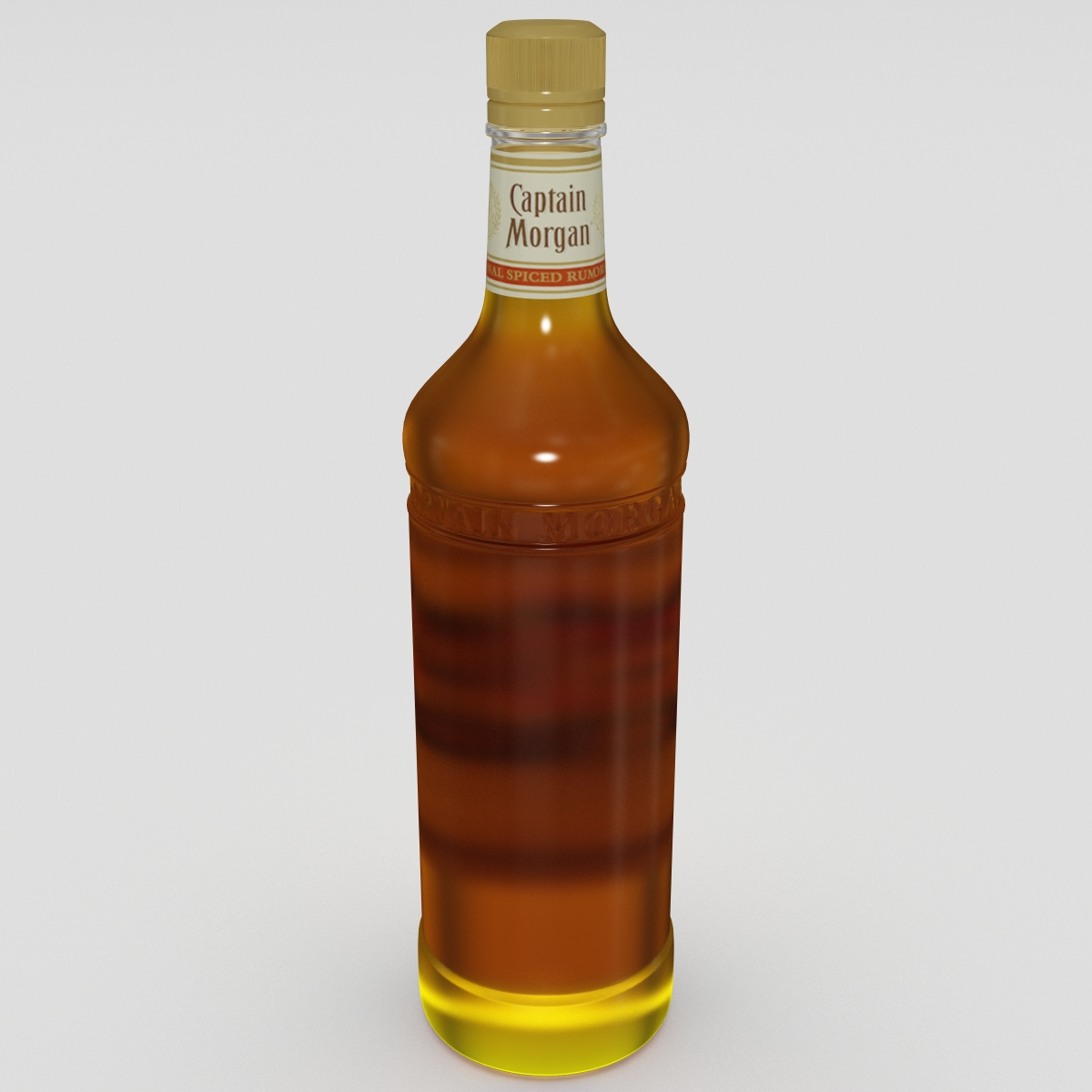 captain morgan bottle rum 3d model