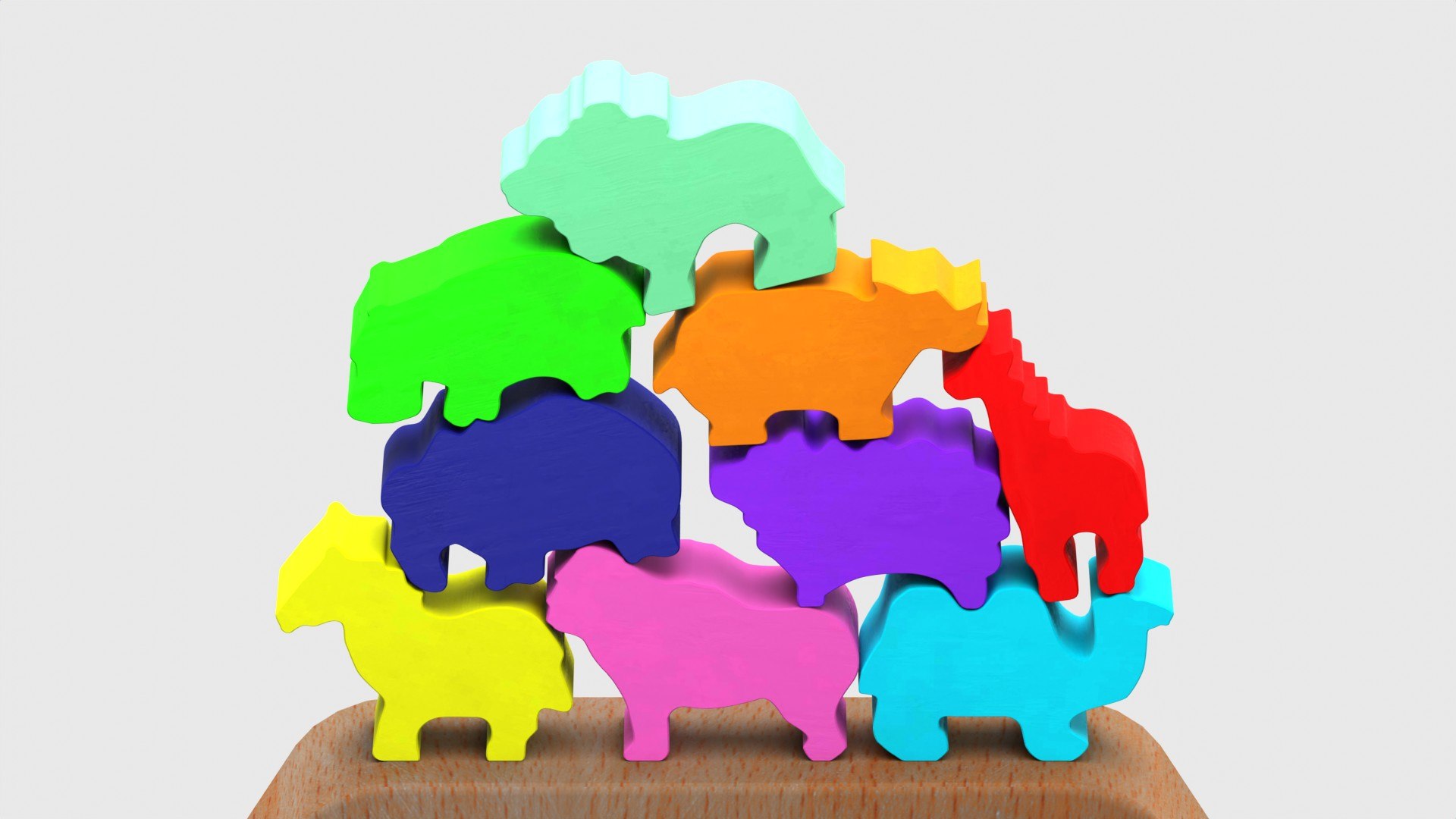 Animal Building Blocks 3D Model - TurboSquid 1908958