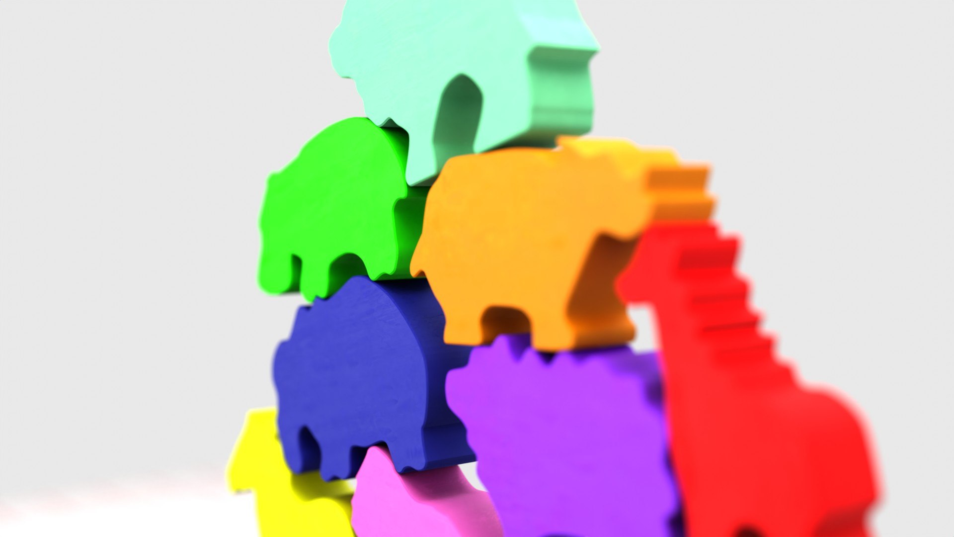 Animal Building Blocks 3D Model - TurboSquid 1908958