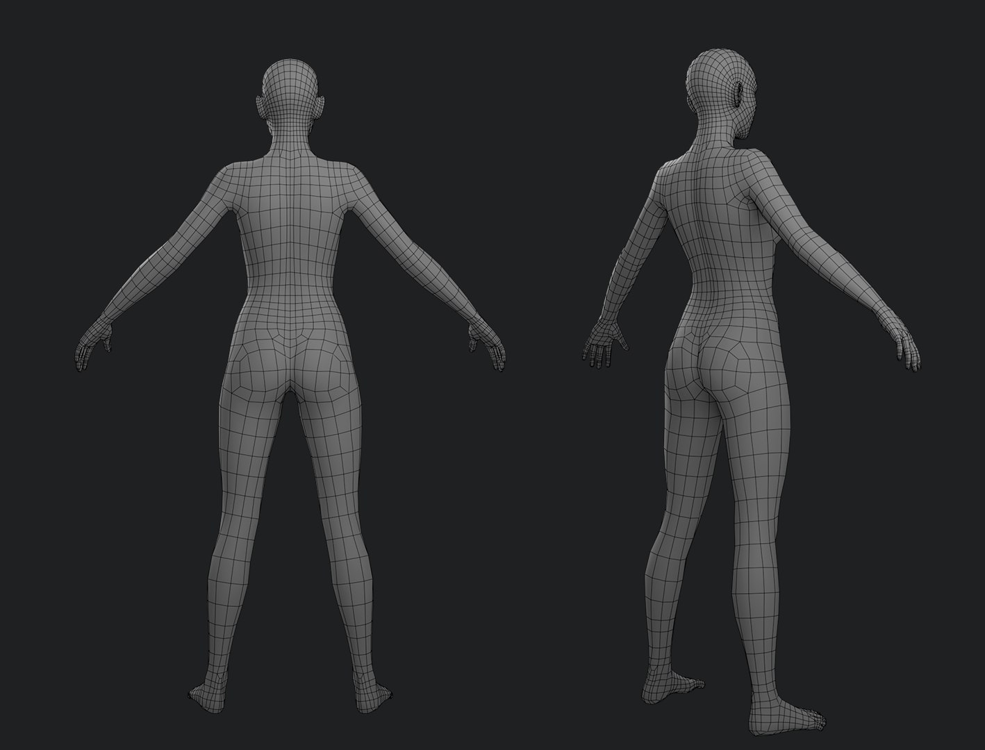 3D Base Mesh Female Model - TurboSquid 1735421