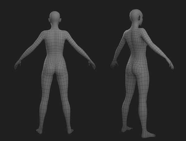3D Base Mesh Female model - TurboSquid 1735421