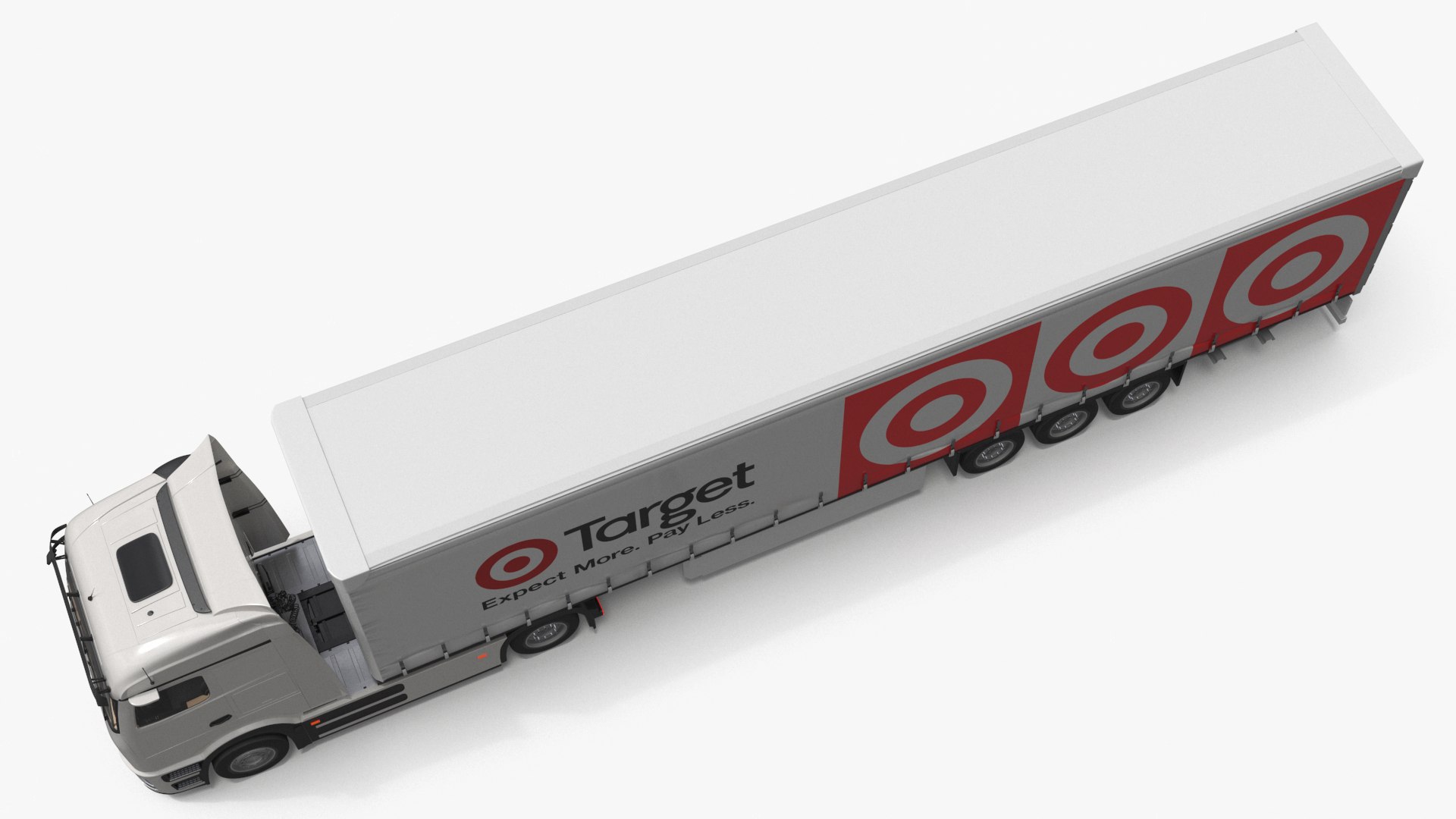 Electric Truck With Target Trailer Rigged For Cinema 4D 3D Model ...