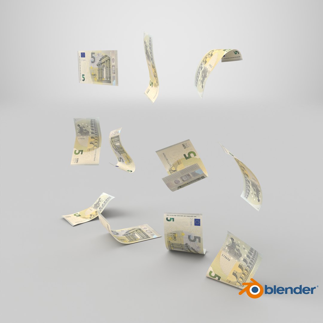 3D Euro 5 Falling Notes - TurboSquid 2510790