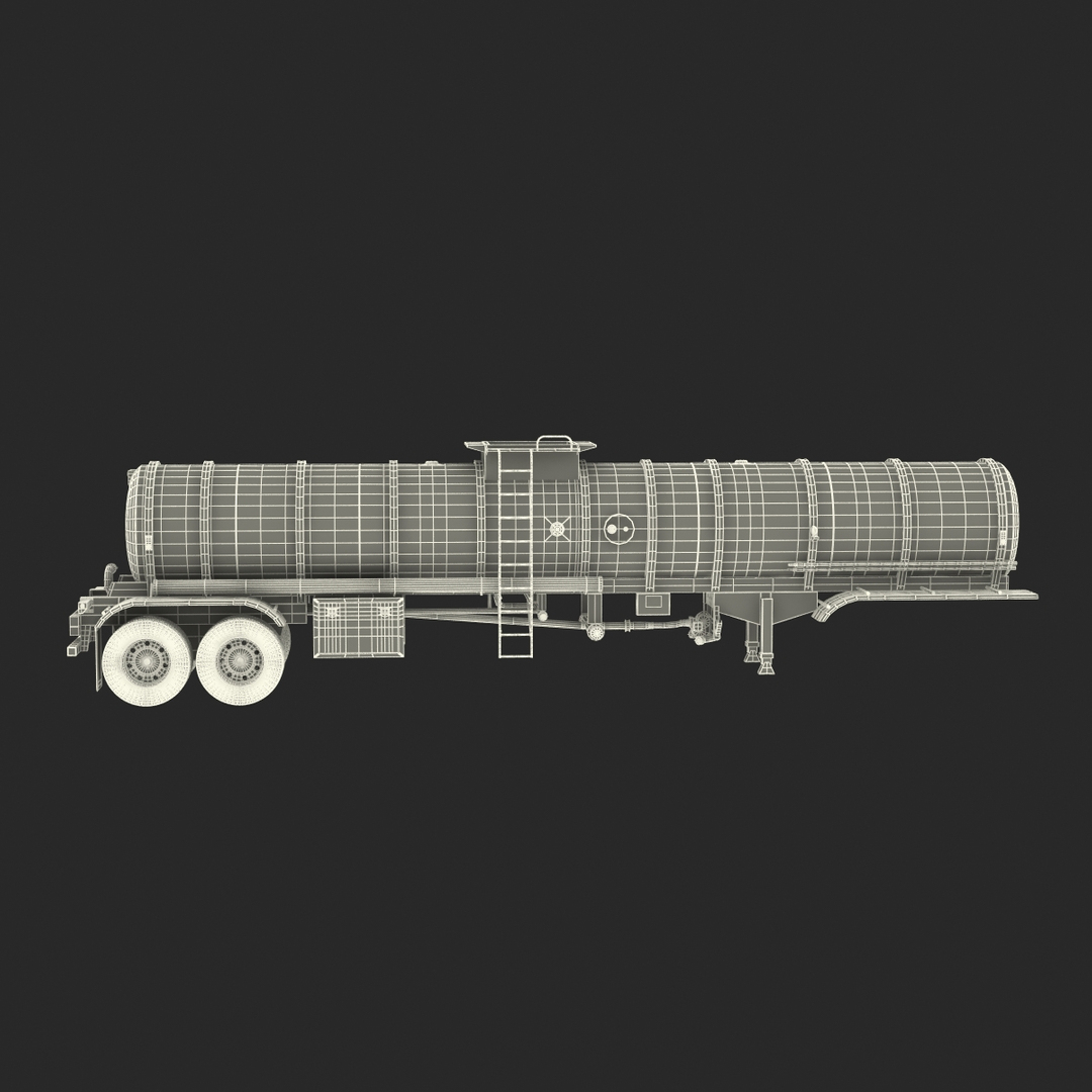 Tanker Trailer 3d Model