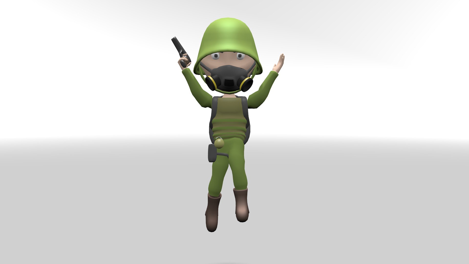 Soldier Cartoon Lowpoly Rigged With Animation 3D - TurboSquid 1883480