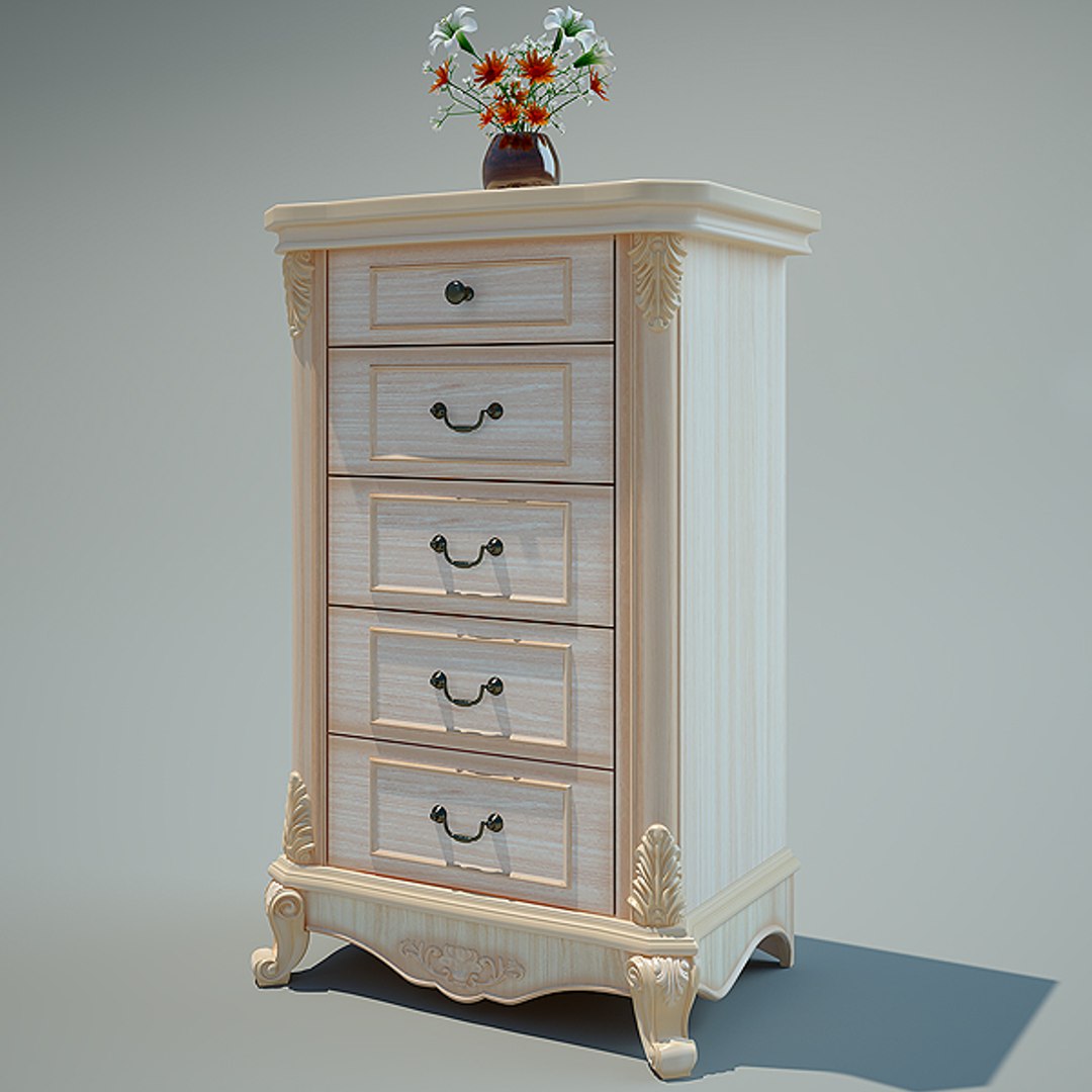 Interior Chest Drawer 3d Model