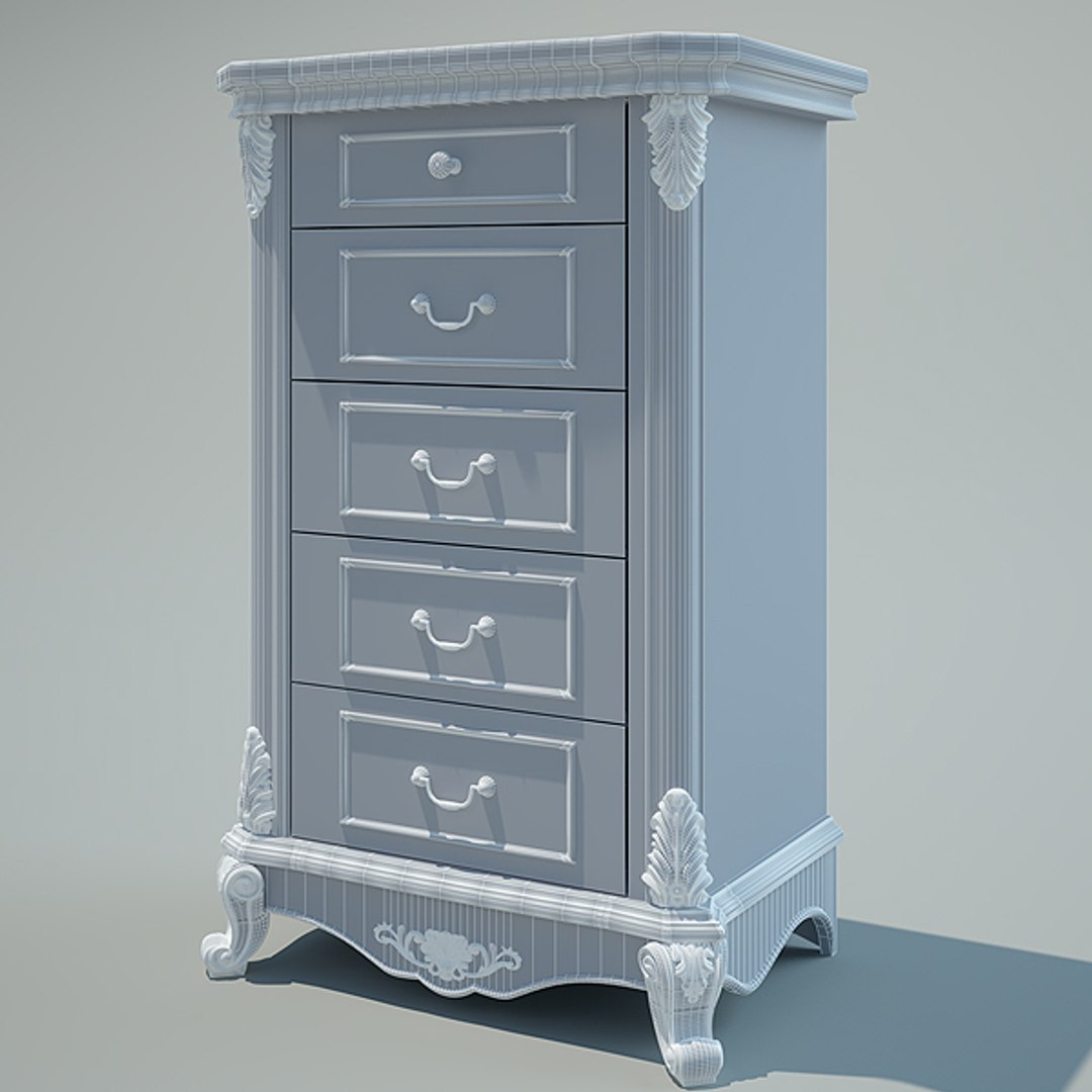 Interior Chest Drawer 3d Model