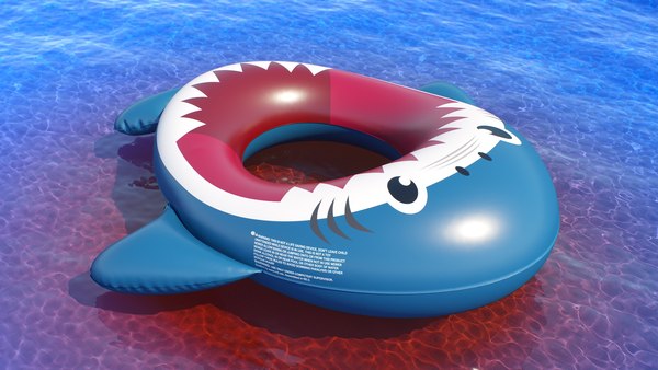 3D Inflatable Shark Pool Float - TurboSquid 1760273