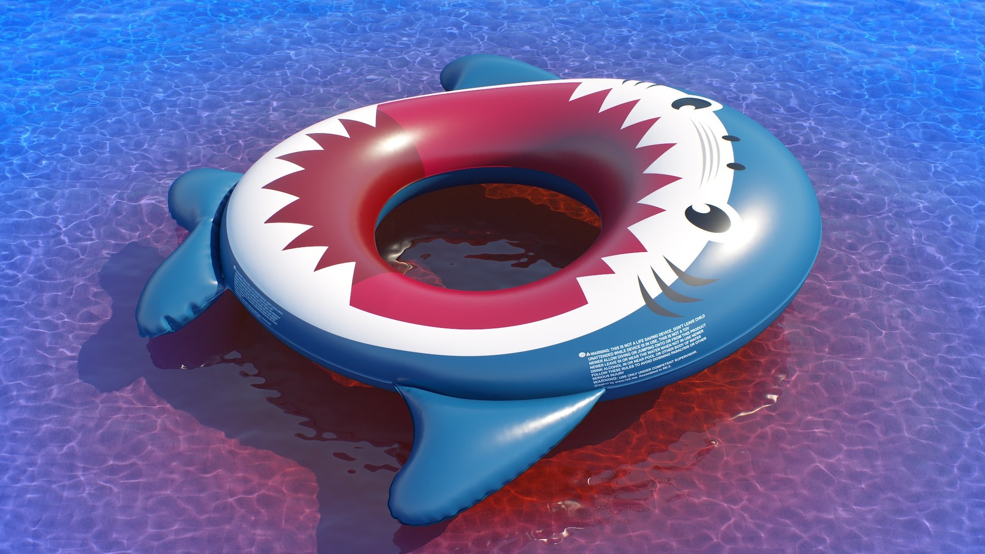 3D Inflatable Shark Pool Float - TurboSquid 1760273