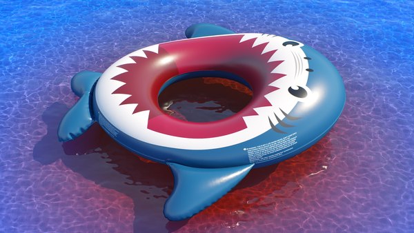 3D Inflatable Shark Pool Float - TurboSquid 1760273