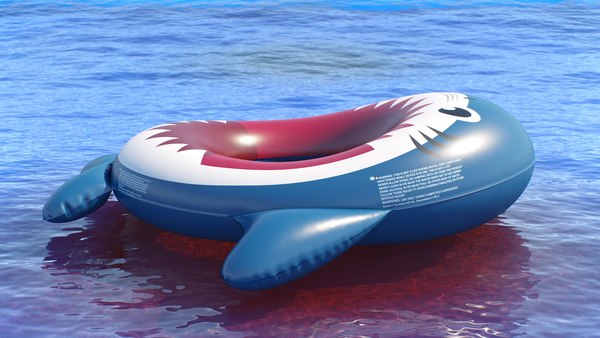 3D Inflatable Shark Pool Float - TurboSquid 1760273