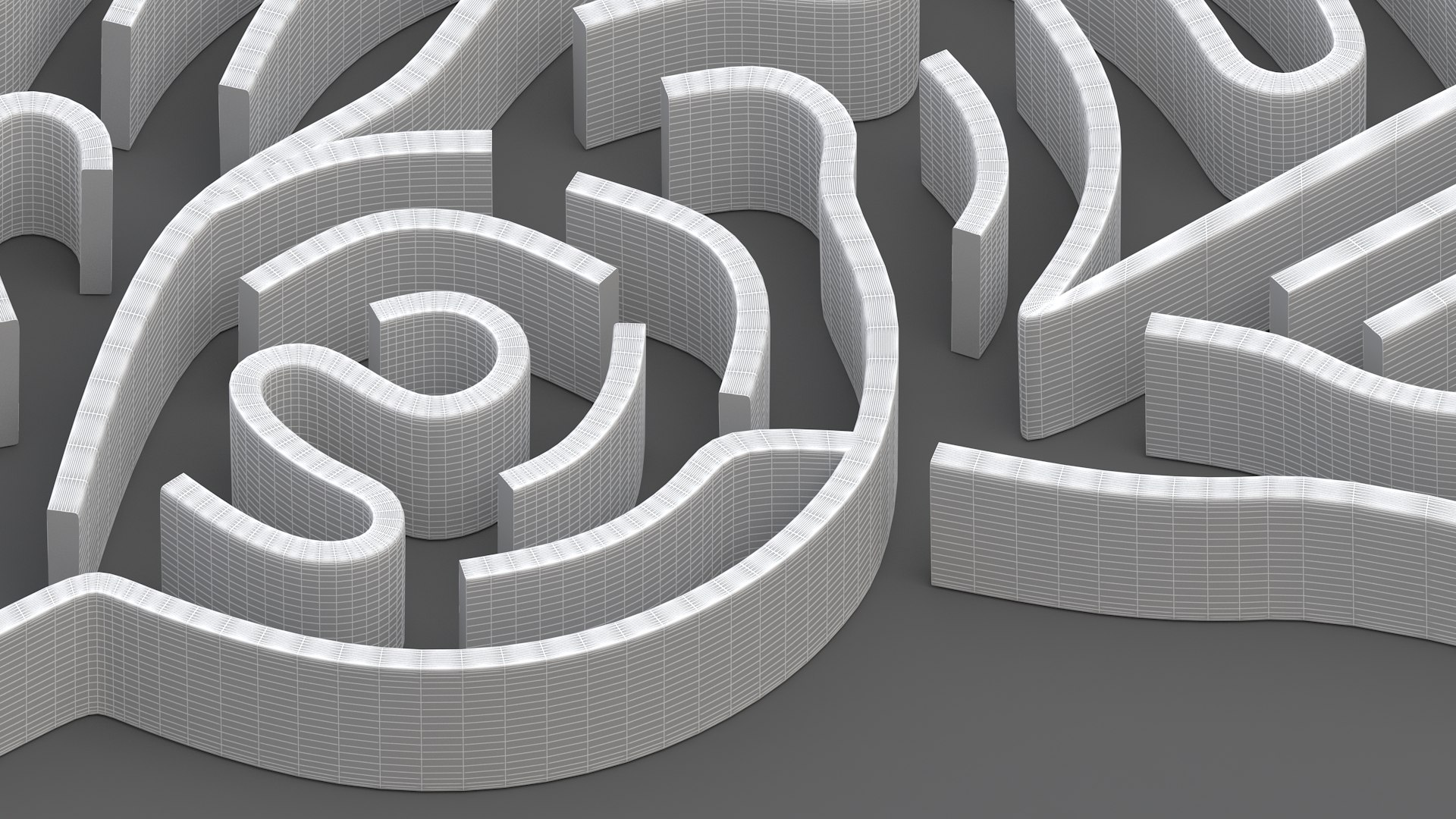 3D Yellow Brain Maze - TurboSquid 2267600