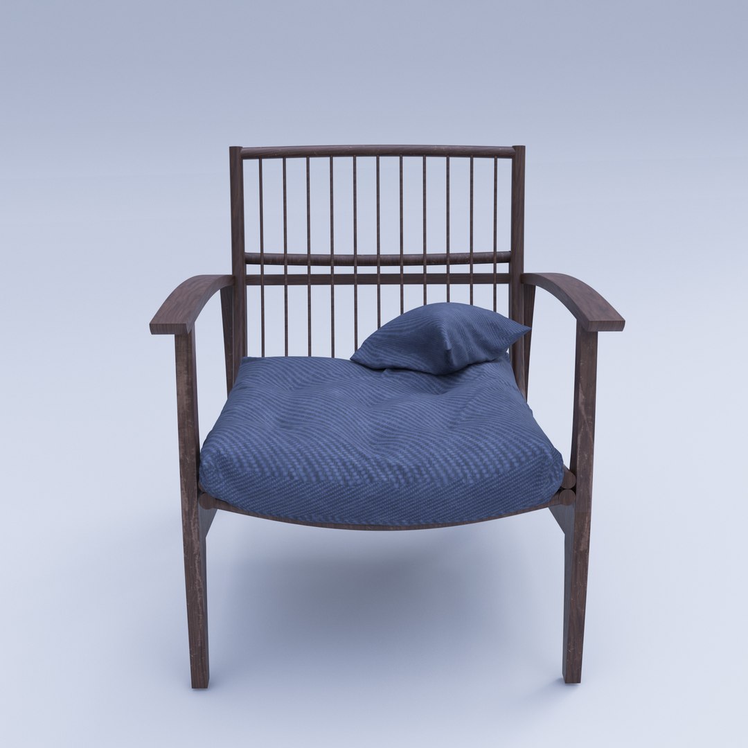 Realistic Wooden Chair 3D Model - TurboSquid 1402065