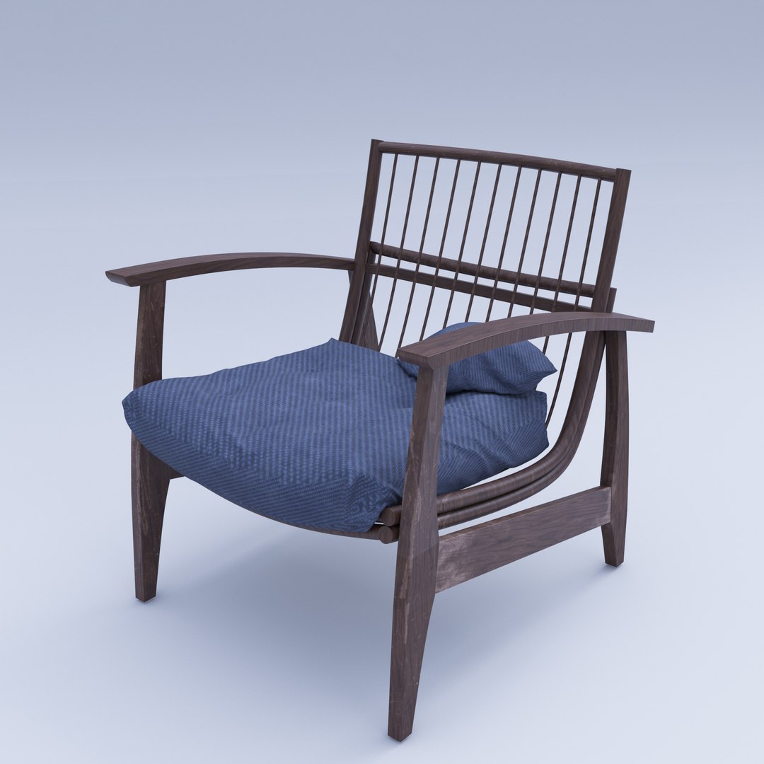 Realistic Wooden Chair 3D Model - TurboSquid 1402065