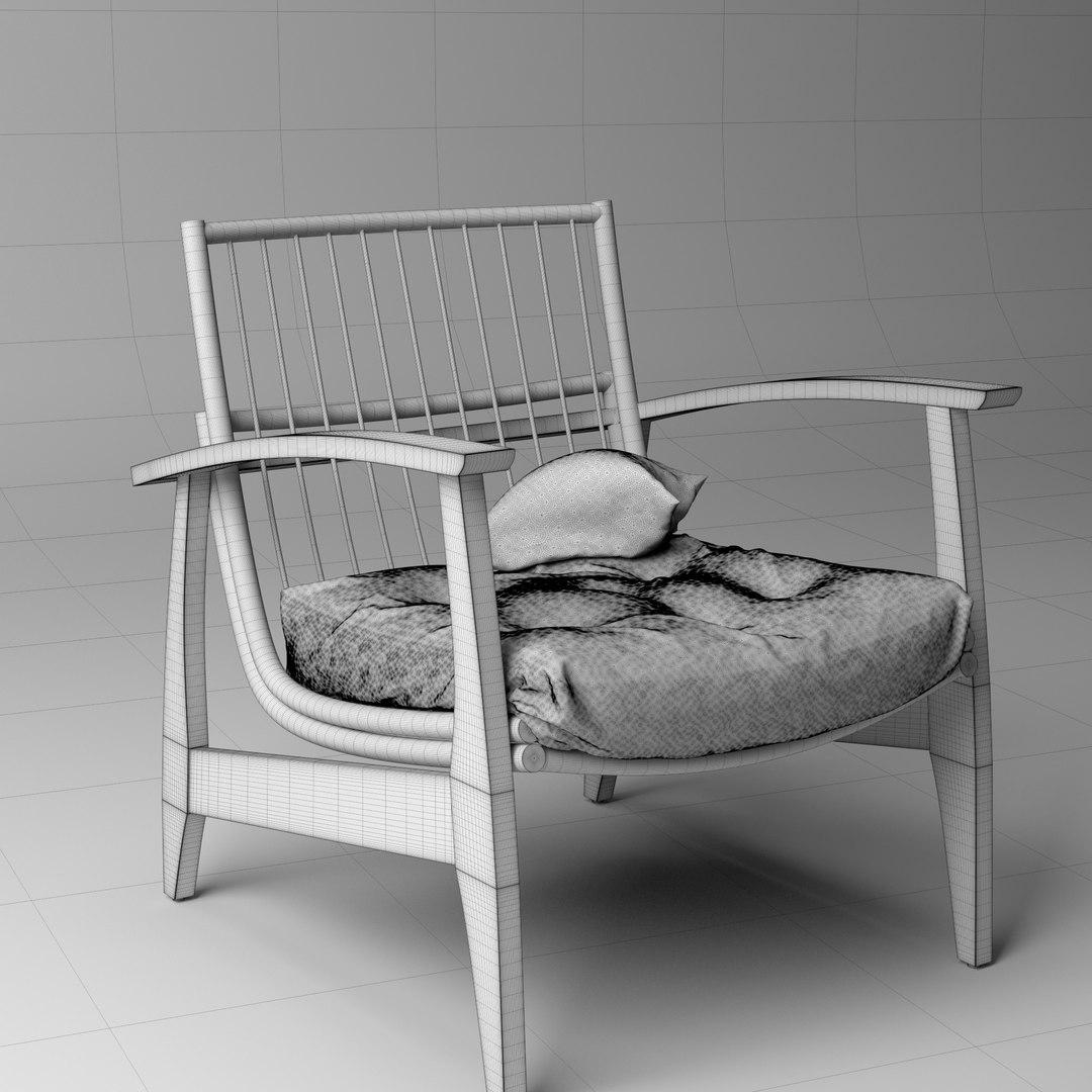 Realistic Wooden Chair 3D Model - TurboSquid 1402065