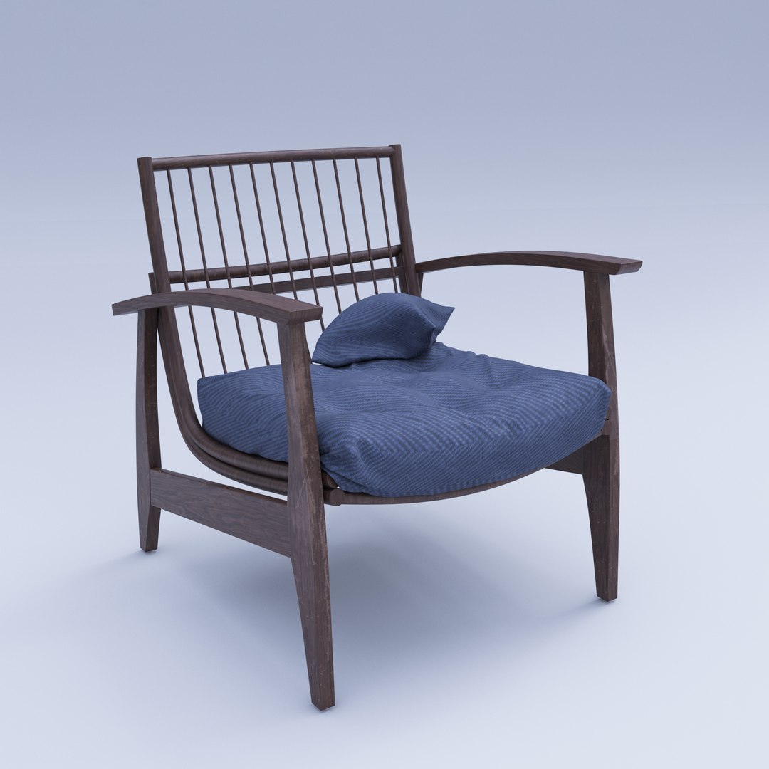 Realistic Wooden Chair 3D Model - TurboSquid 1402065