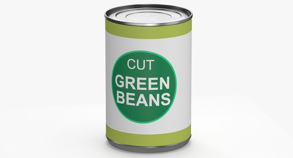 Canned Green Beans 14 5oz Blank and Generic Label 3D model - TurboSquid ...
